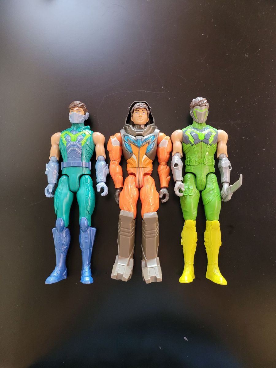03 Bonecos Max Steel de 30cm Cada - Usados - Muito Bem Conservados ...