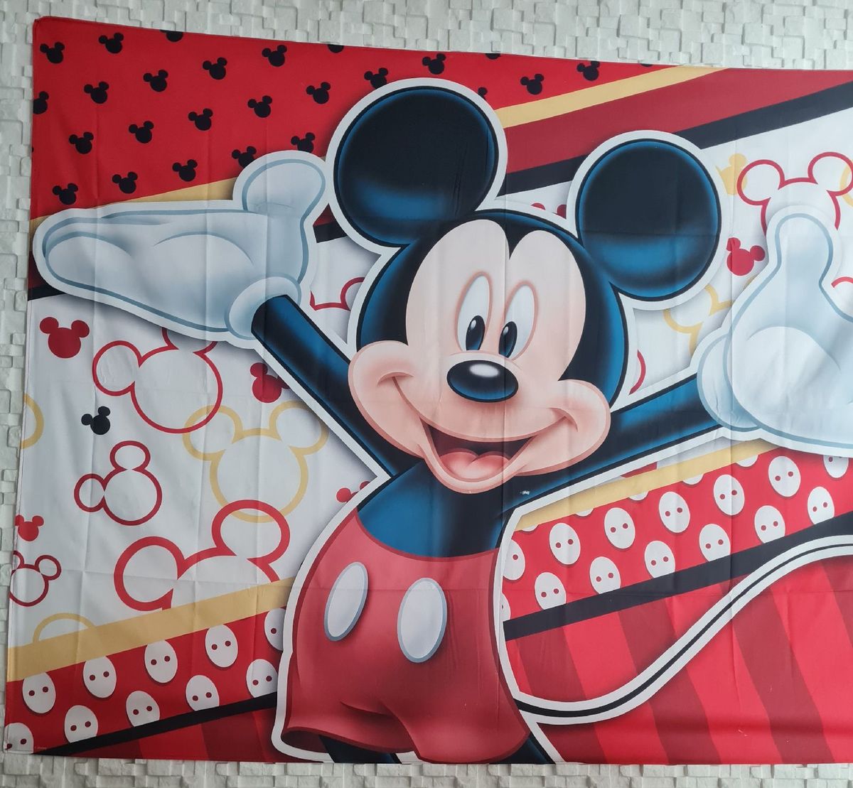 0painel Mickey Tecido Sublimado - 2x1,55 Decoração de Festa | Item ...