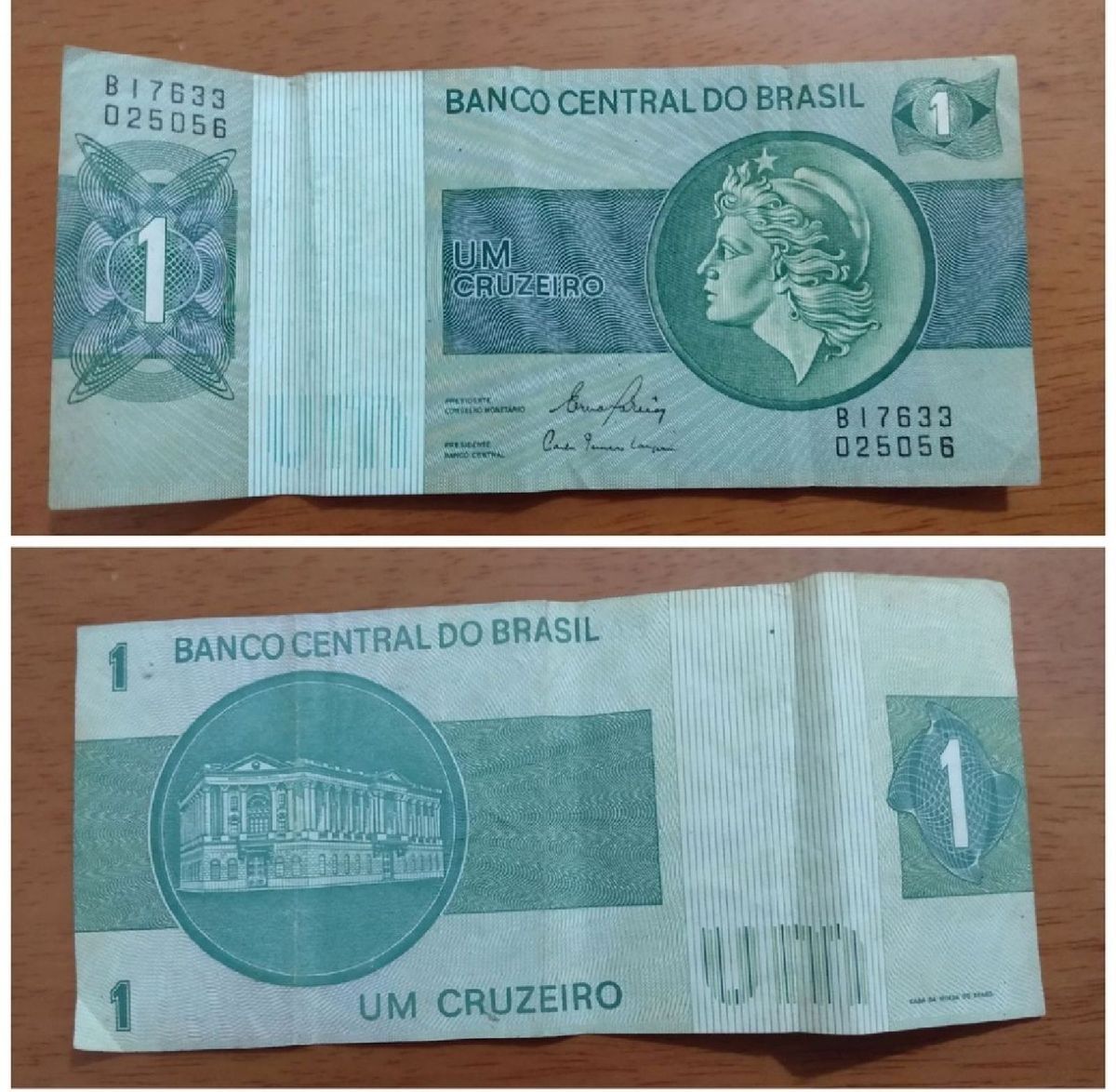 1 Cruzeiro Cédula Nota Antiga e Rara | Móvel de Antiquário 1 Cruzeiro ...