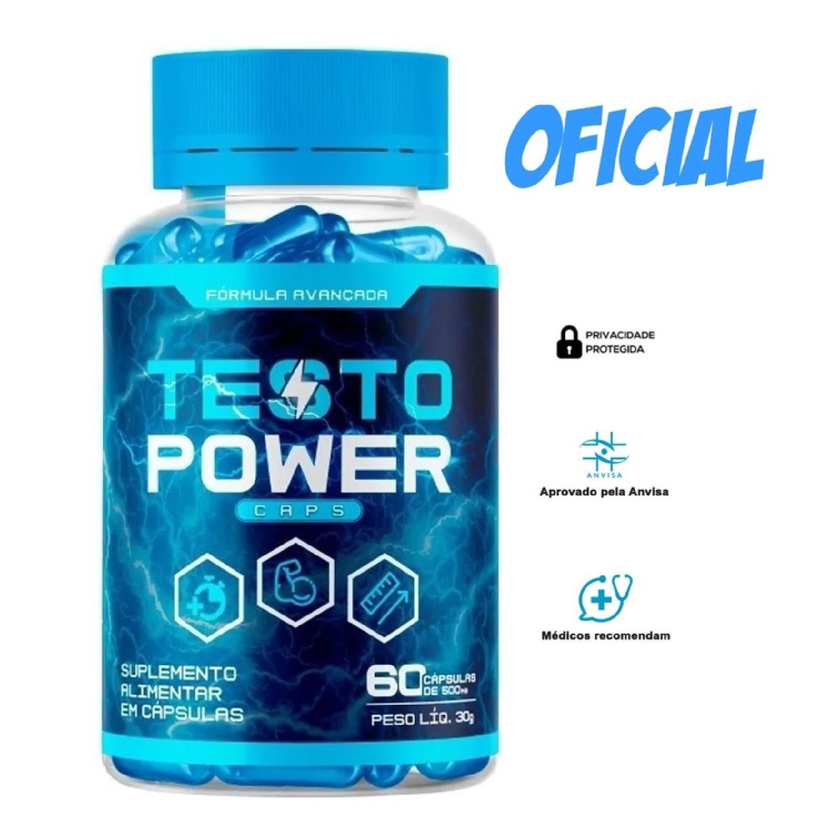 1 Testo Pawer 60 Capsula Original | Produto Masculino Testo Pawer ...