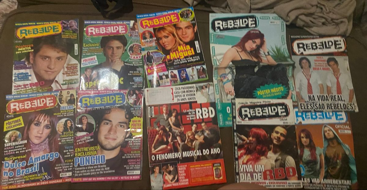 10 Revistas Rbd - Rebelde Oficial, Rebelde Max Pôster Rebelde Magazine ...