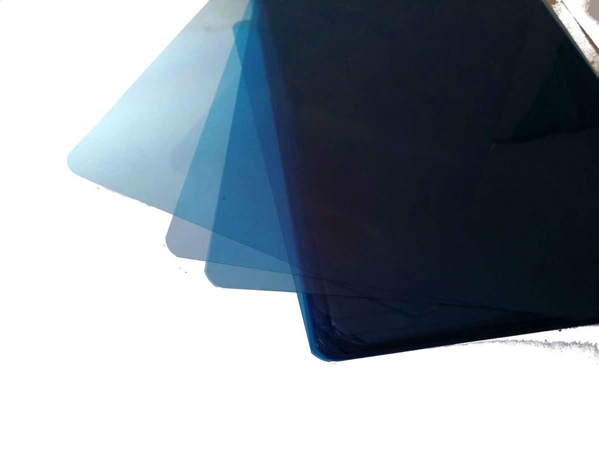 100 Folhas de Acetato Azul Transparente - 35x42cm 0,20mm | Item de ...