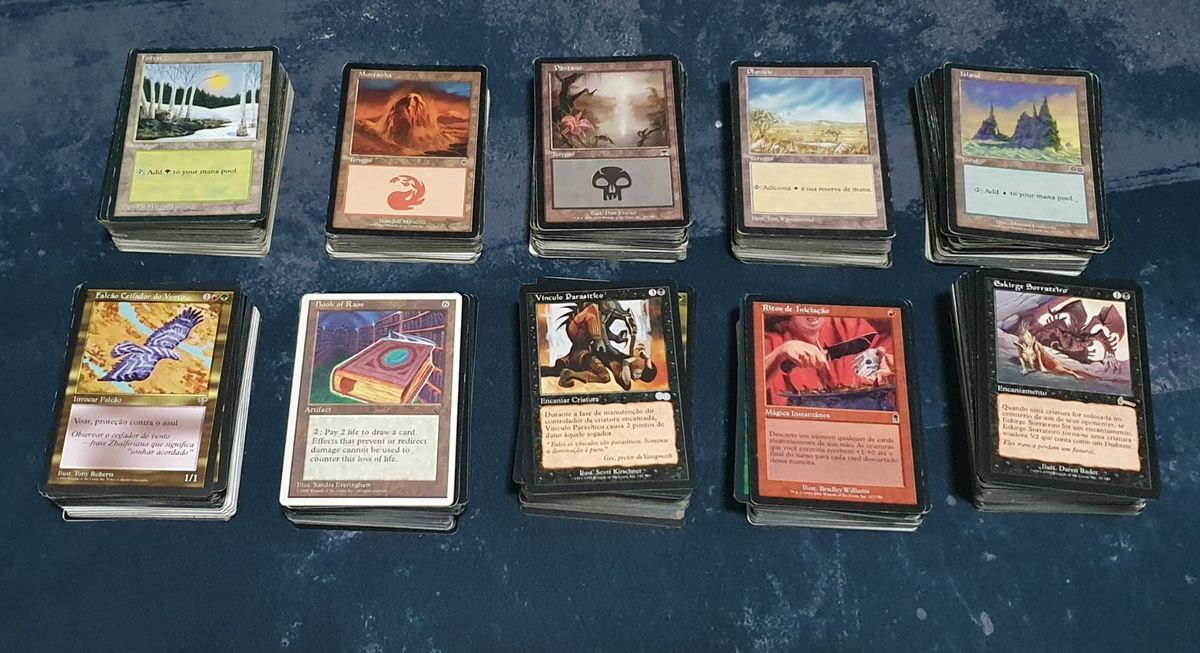 150 Cartas Antigas Magic The Gathering - com Terrenos e Raras | Jogo de ...
