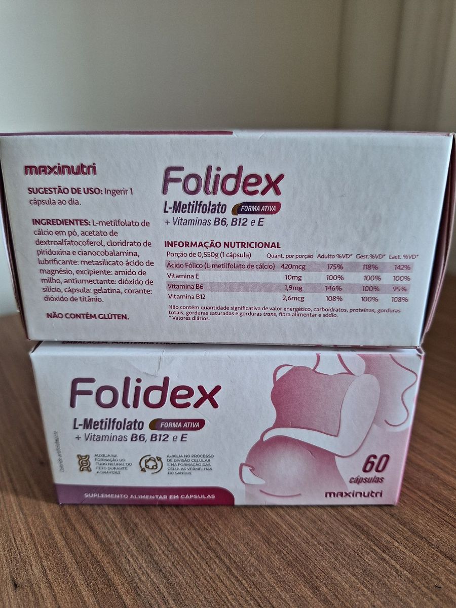 2 Caixas de Folidex 120 Comprimidos Metifolato | Produto Feminino ...