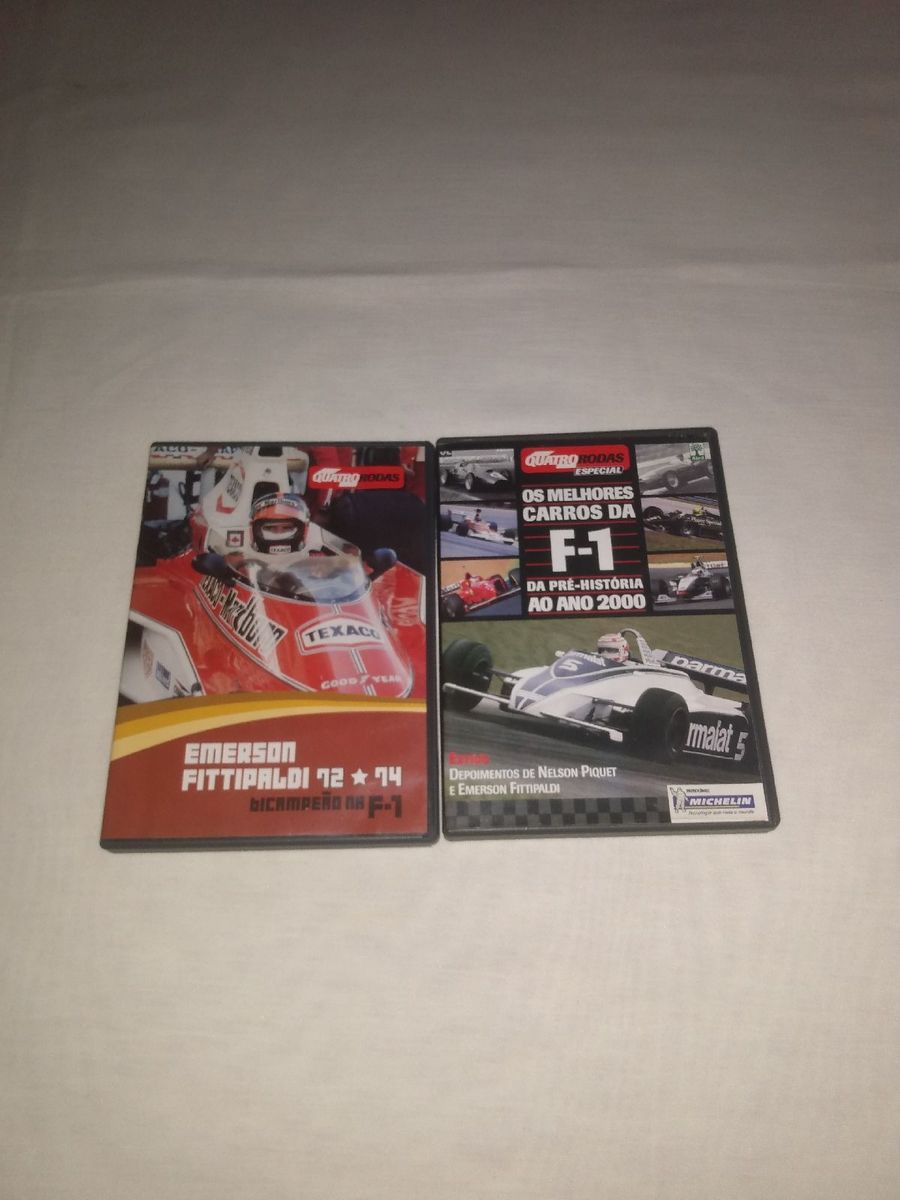 2 Dvd Fórmula 1 Fittipaldi Bi Campeão e Melhores Carros até Ano 2000 ...