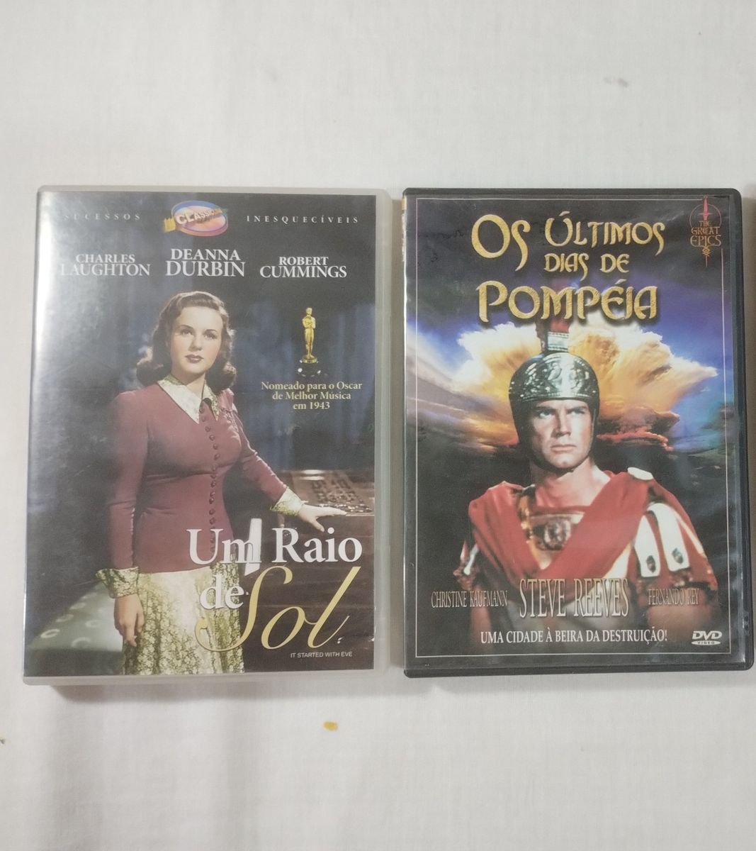 2 Dvds - Filmes Antigos - Uma Raio de Sol + Os Últimos Dias de Pompéia ...