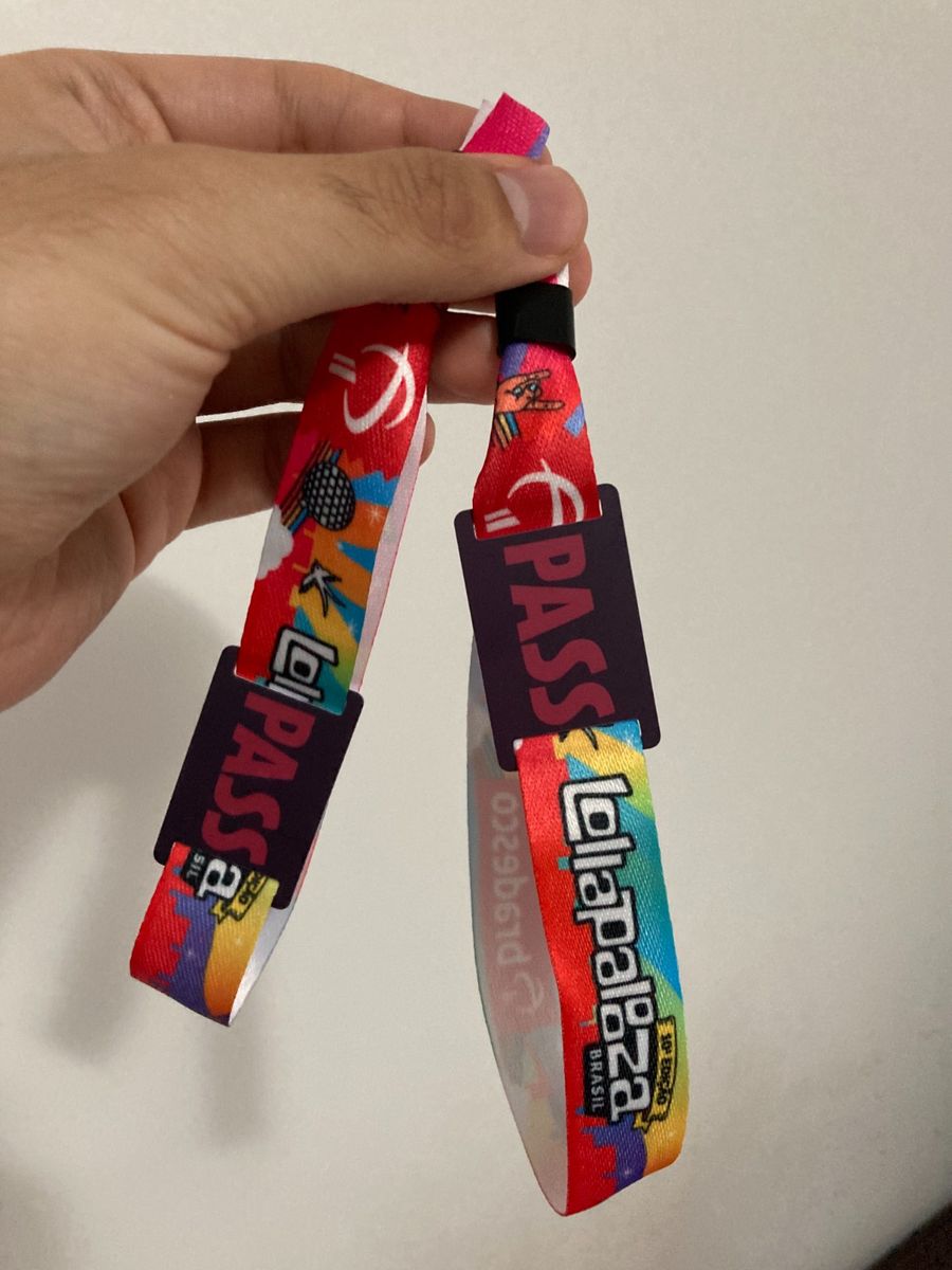 2 Pulseiras Lolla Pass 2023 Meia Entrada | Item de Música Lollapalooza ...