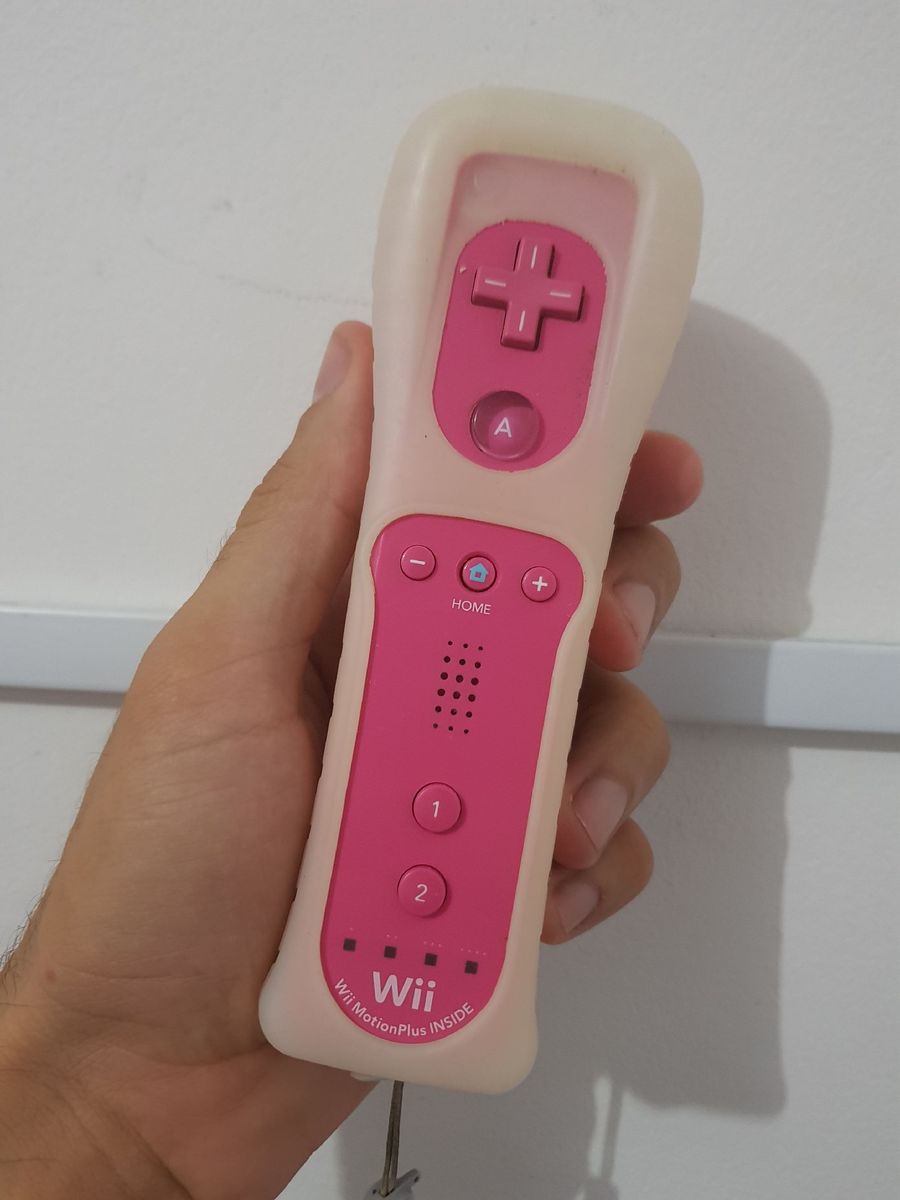2 Wii Remote Plus Rosa e Preto Original Nintendo | Acessório p ...