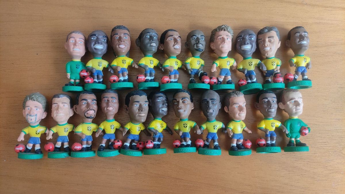 21 Bonecos Colecionável Seleção Brasileira | Item de Decoração Coca ...