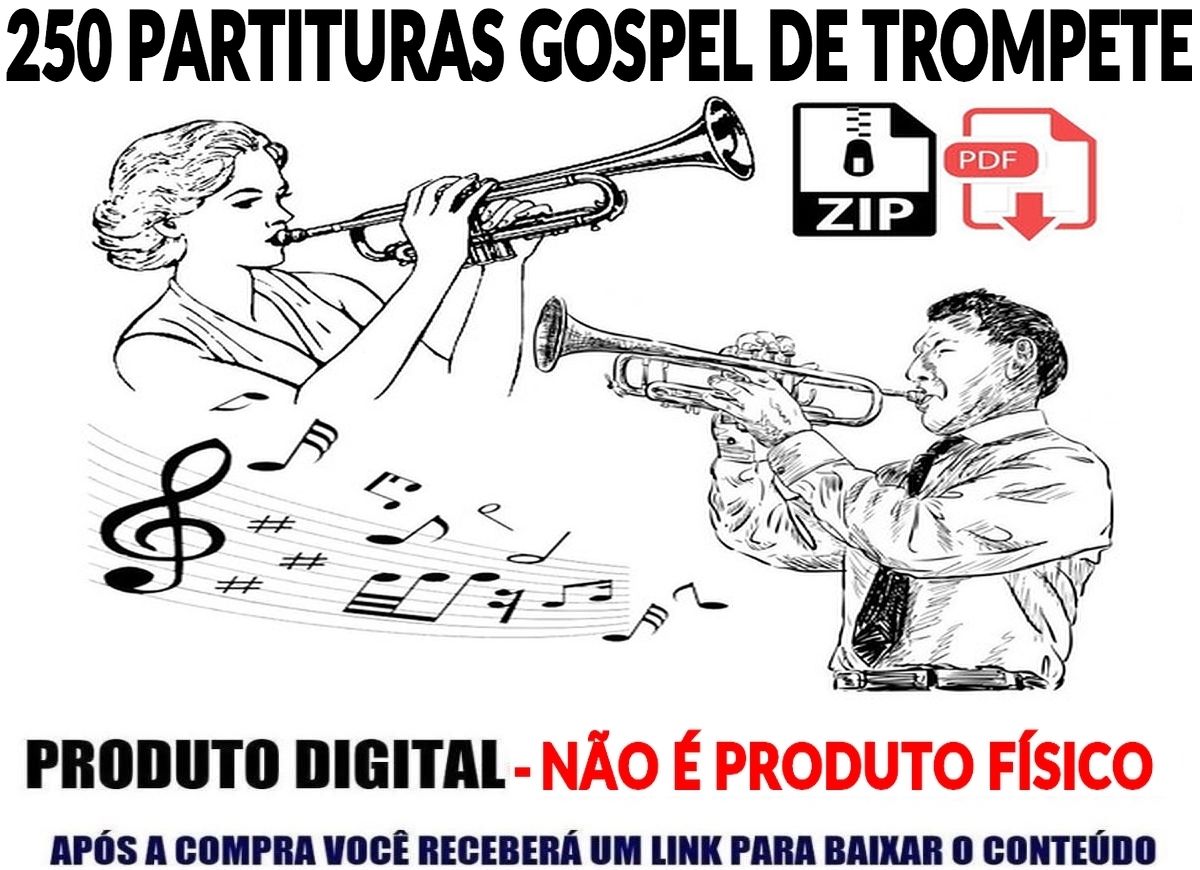 250 Partituras Gospel Evangélicas Trompete em Pdf | Item Info & Eletro ...