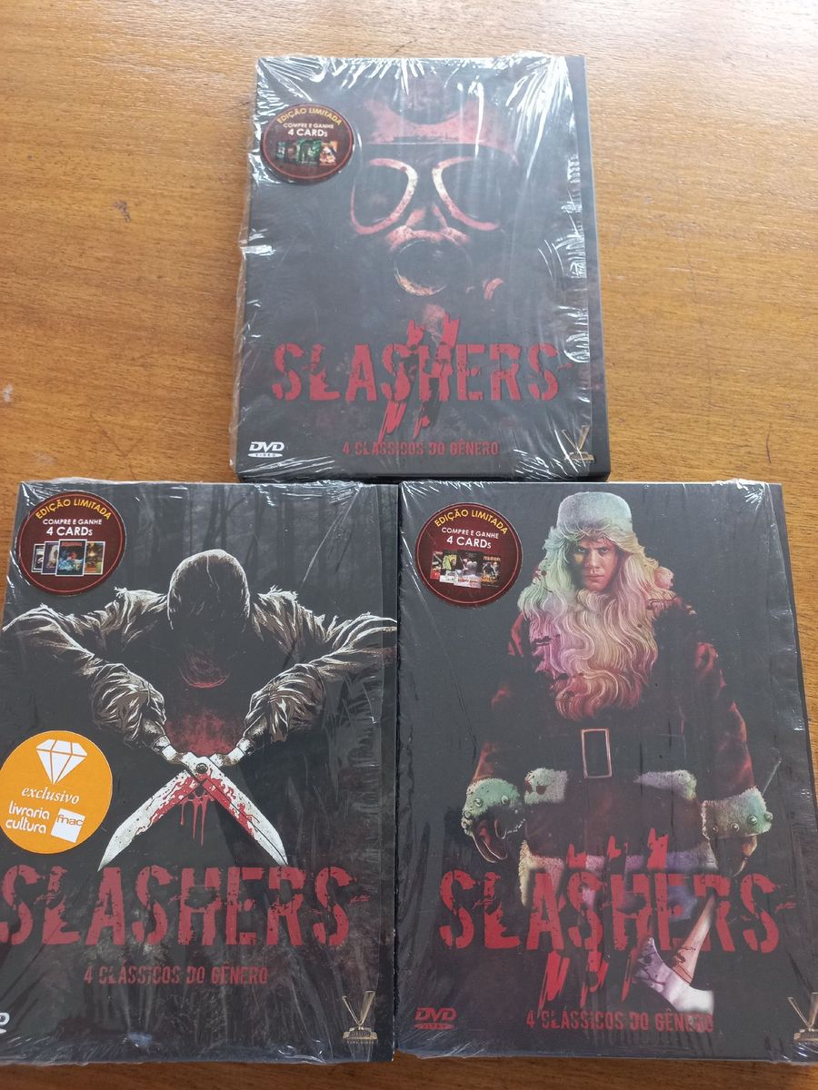 2 Box Slashers (vol. Ii e Iii) Versátil Home Vídeo, Digistack com Cards ...