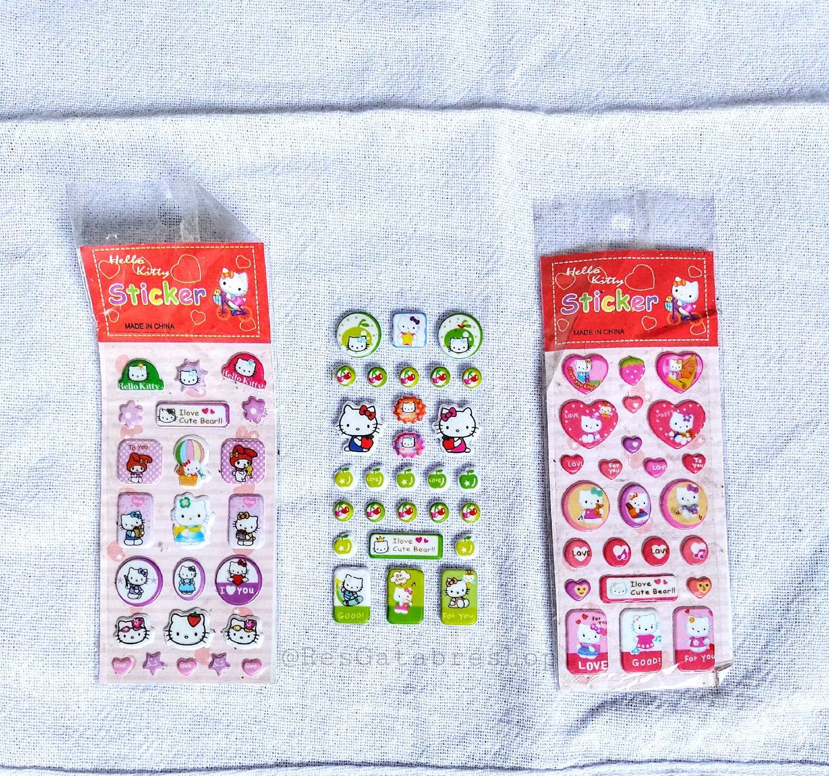 3 Cartelas de Adesivos Vintage Hello Kitty | Produto Vintage e Retro ...