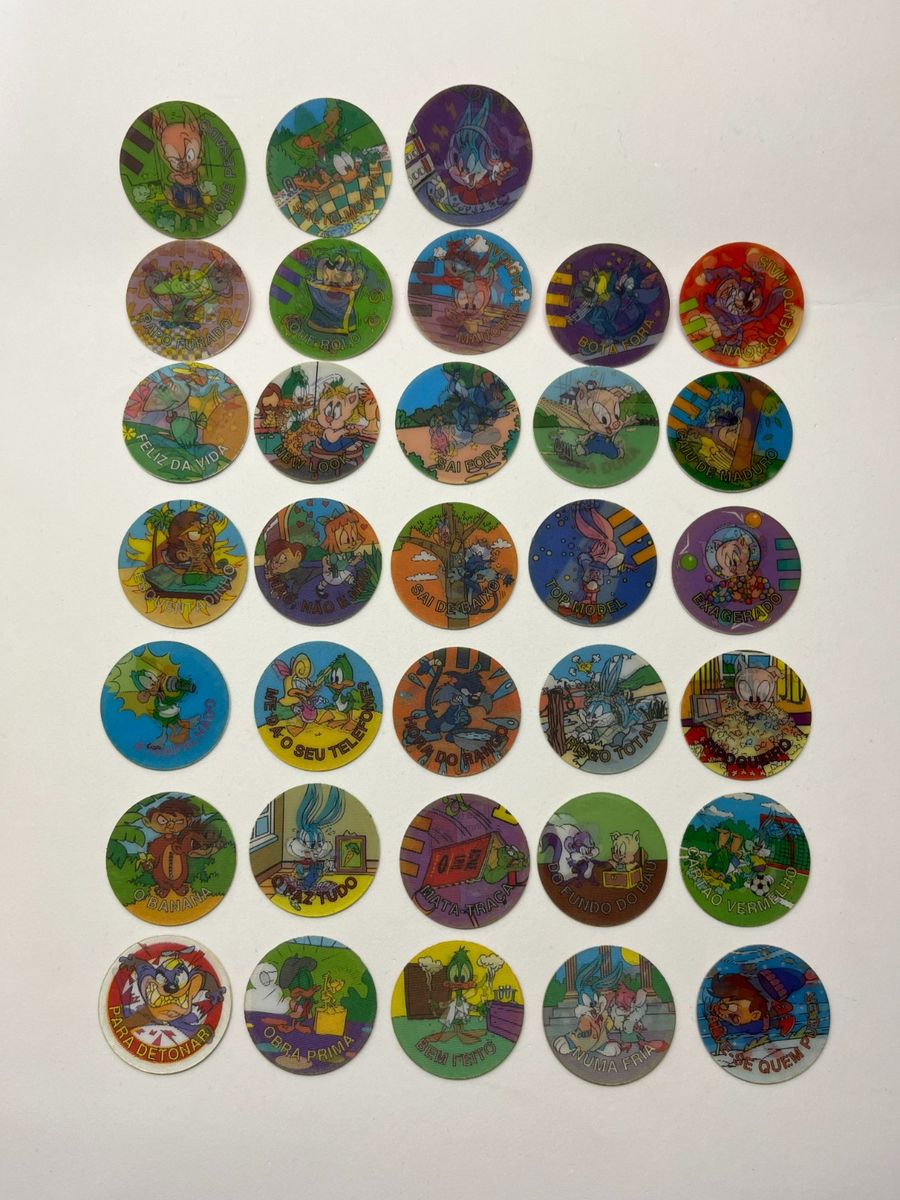 33 Tazos Diversos - Coleção Magic Tazo Tiny Toon | Produto Vintage e ...