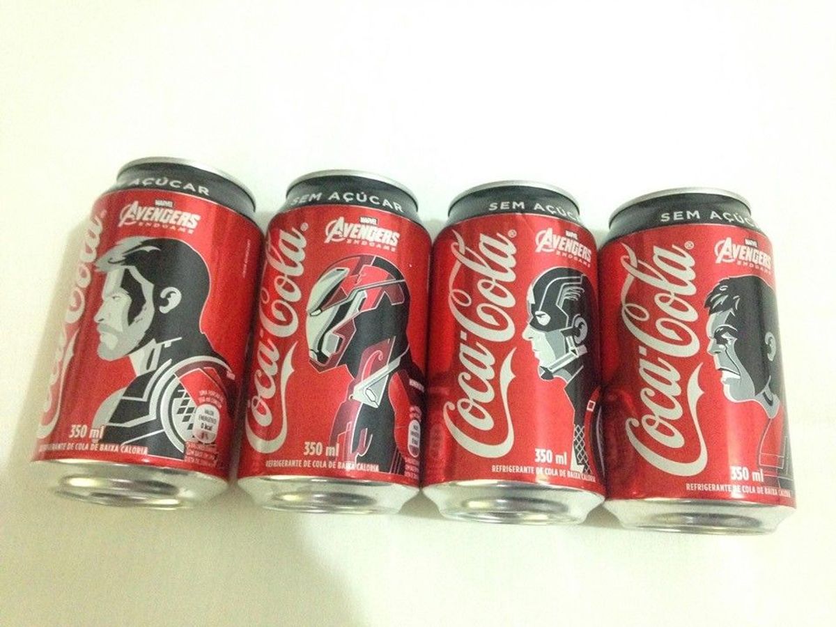 4 Latas Coca Coca 350ml Vingadores Vazias Hulk Thor R$45 | Cacareco ...