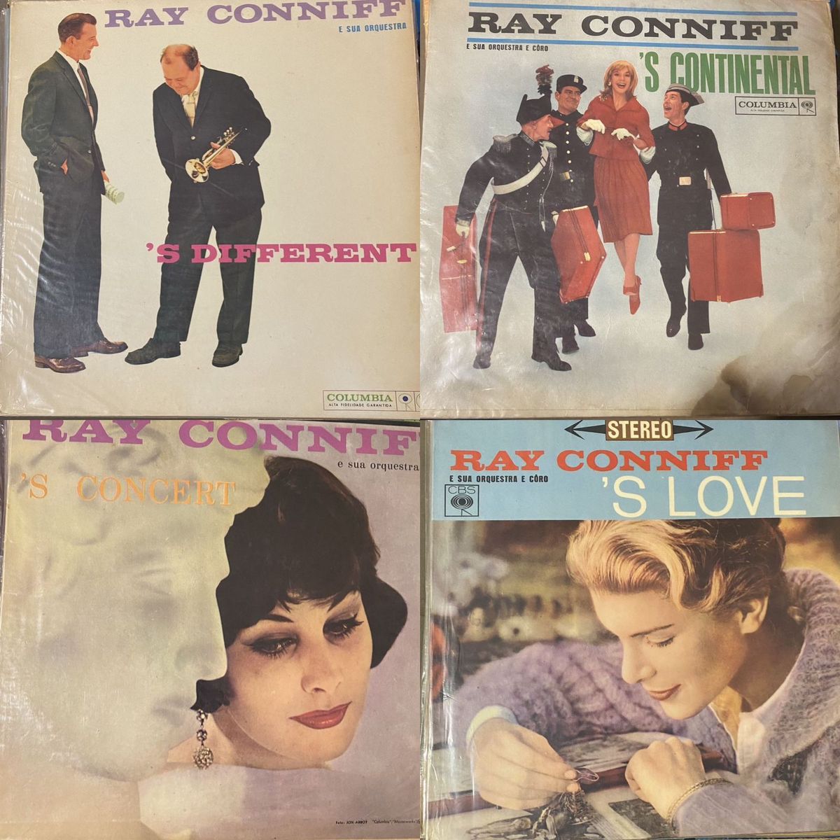 4 Lps Ray Connif - S Concert (1958), S Different (1960), S Love (1960 ...