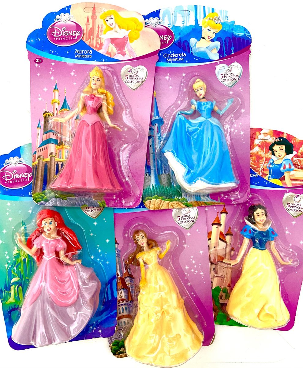 5 Bonecas Princesas da Disney Boneca Princesa Cinderela Branca de Neve ...