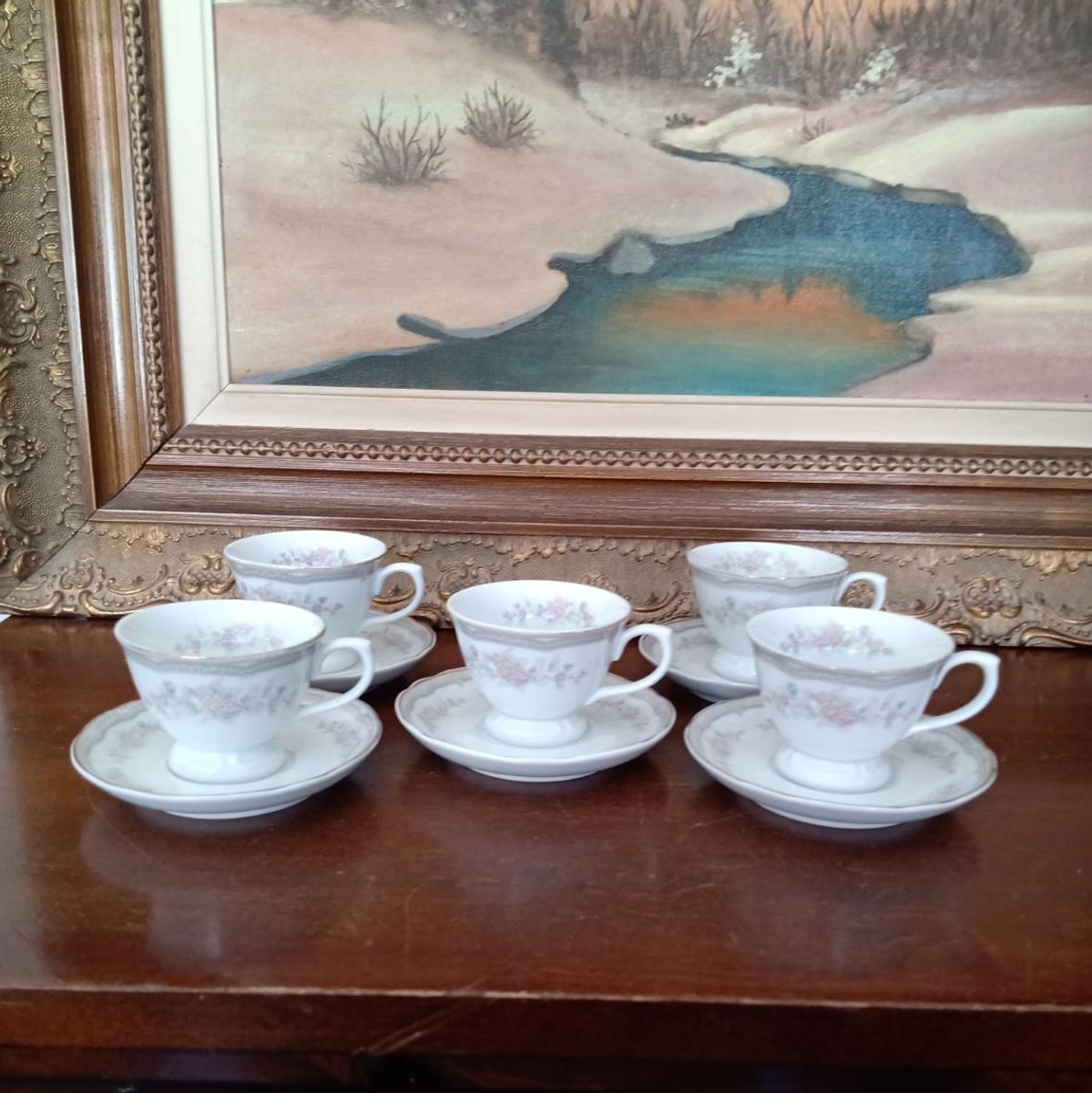 5 Xícaras de Cafézinho em Porcelana Schmidt Modelo Isabel | Móvel de ...