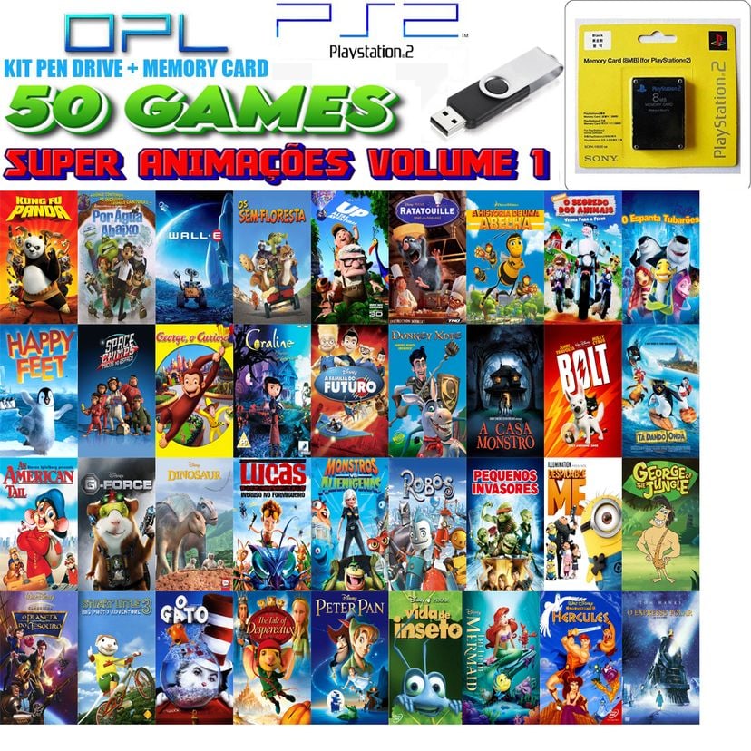 50 Jogos de Aventura Kit Opl Games Ps2 | Jogo de Videogame Playstation 2 Nunca Usado 107899385 ...