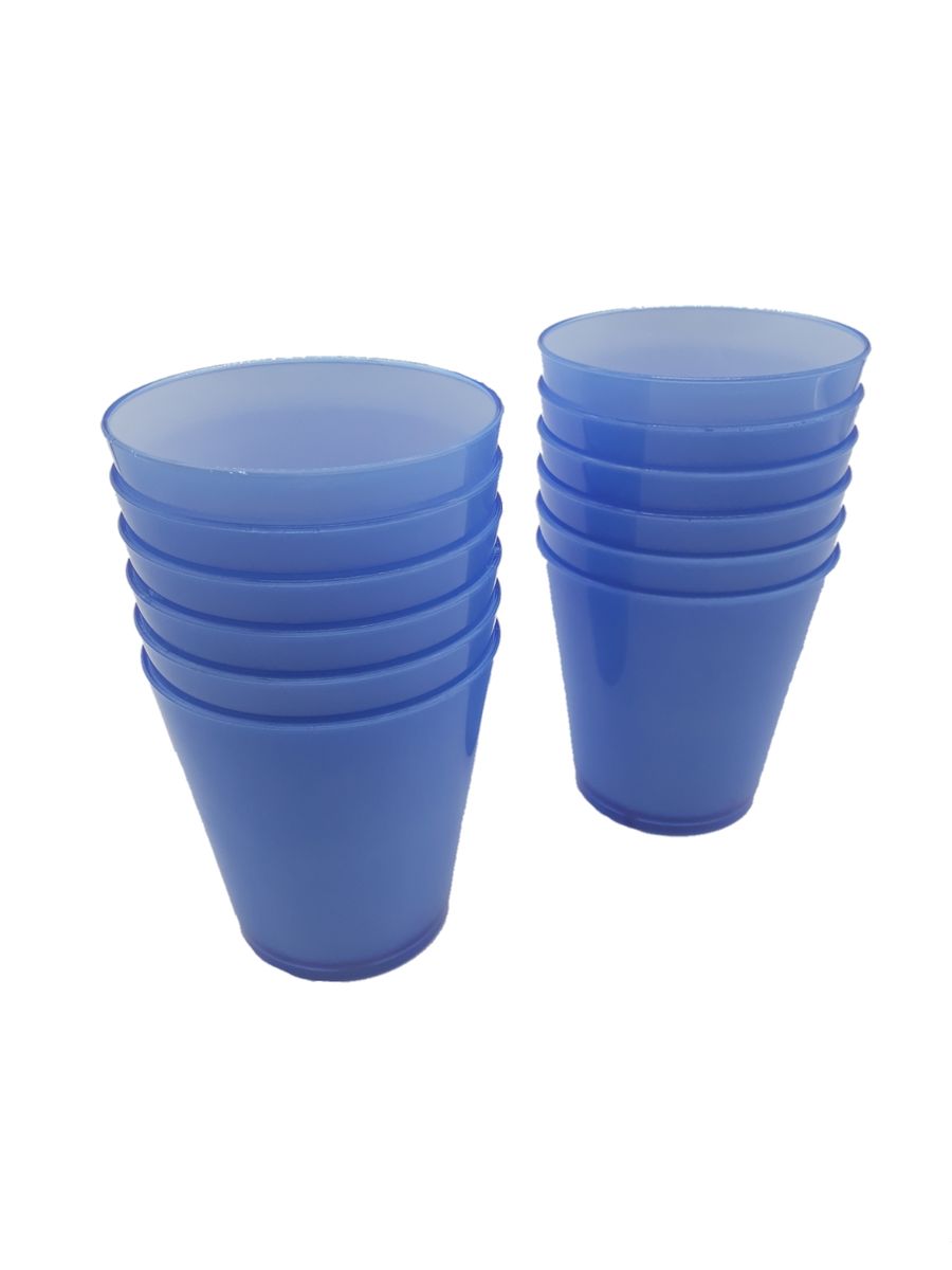 6 Copos Bicolores Cozinha Suco Conjunto de Copos Azul com Branco ...