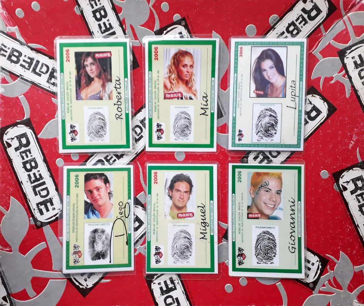6 Identidade Rgs Rbd Rebelde | Item de Papelaria Rbd Nunca Usado ...