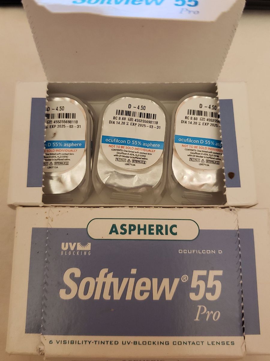 7 Lentes Softview 55 -4,50 (miopia) Novas Lacradas | Produto Feminino ...