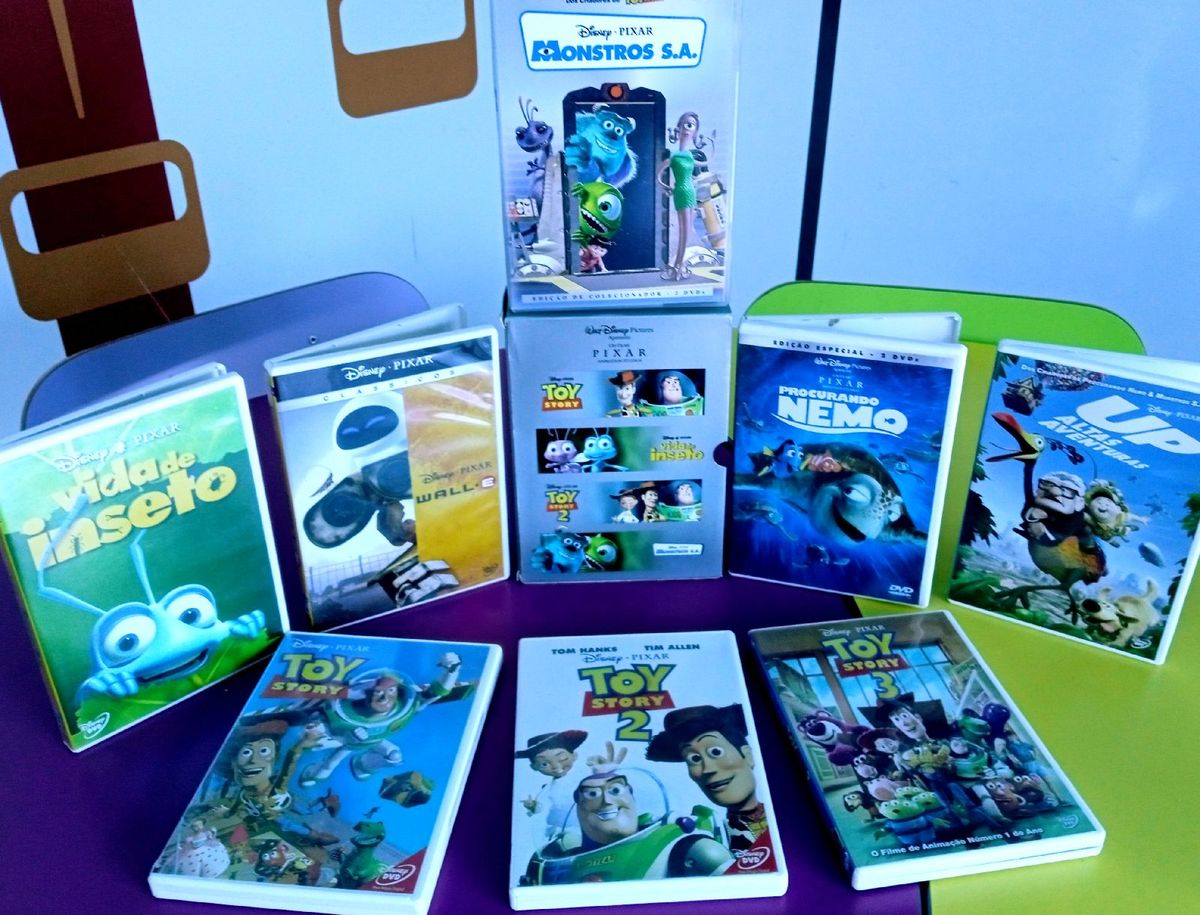 8 Clássicos da Disney/pixar! Woody, Buzz, Nemo, Sulley, Flik, Boo, Wall ...