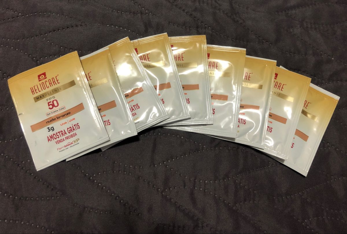 9 Sachês Protetor Solar Heliocare Fps 50 com Cor | Cosmético Feminino ...