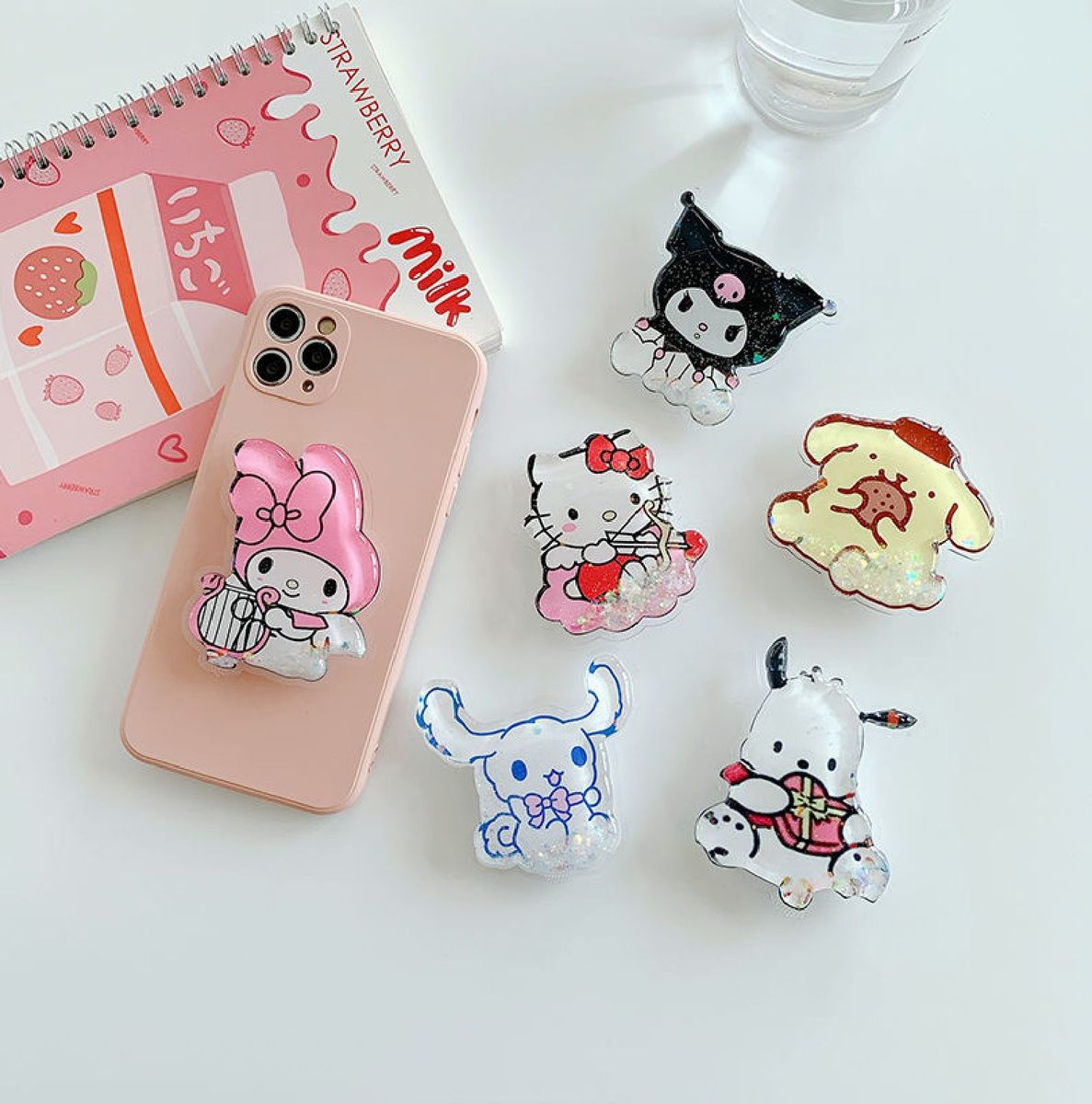 Acessório para Celular Pop Socket Sanrio Hello Kitty Kuromi My Melody ...