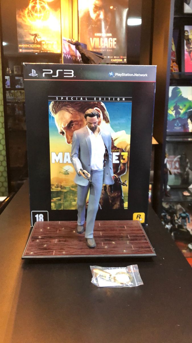 Action Figure Max Payne 3 com Caixa + Chaveiro de Bala | Jogo de ...