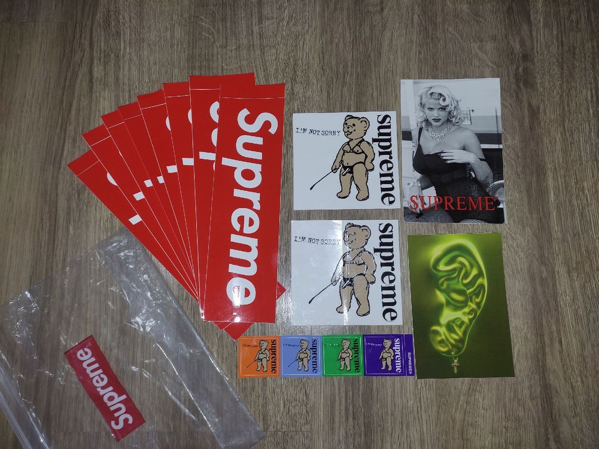 Adesivos Supreme Originais | Produto Masculino Supreme Nunca Usado ...