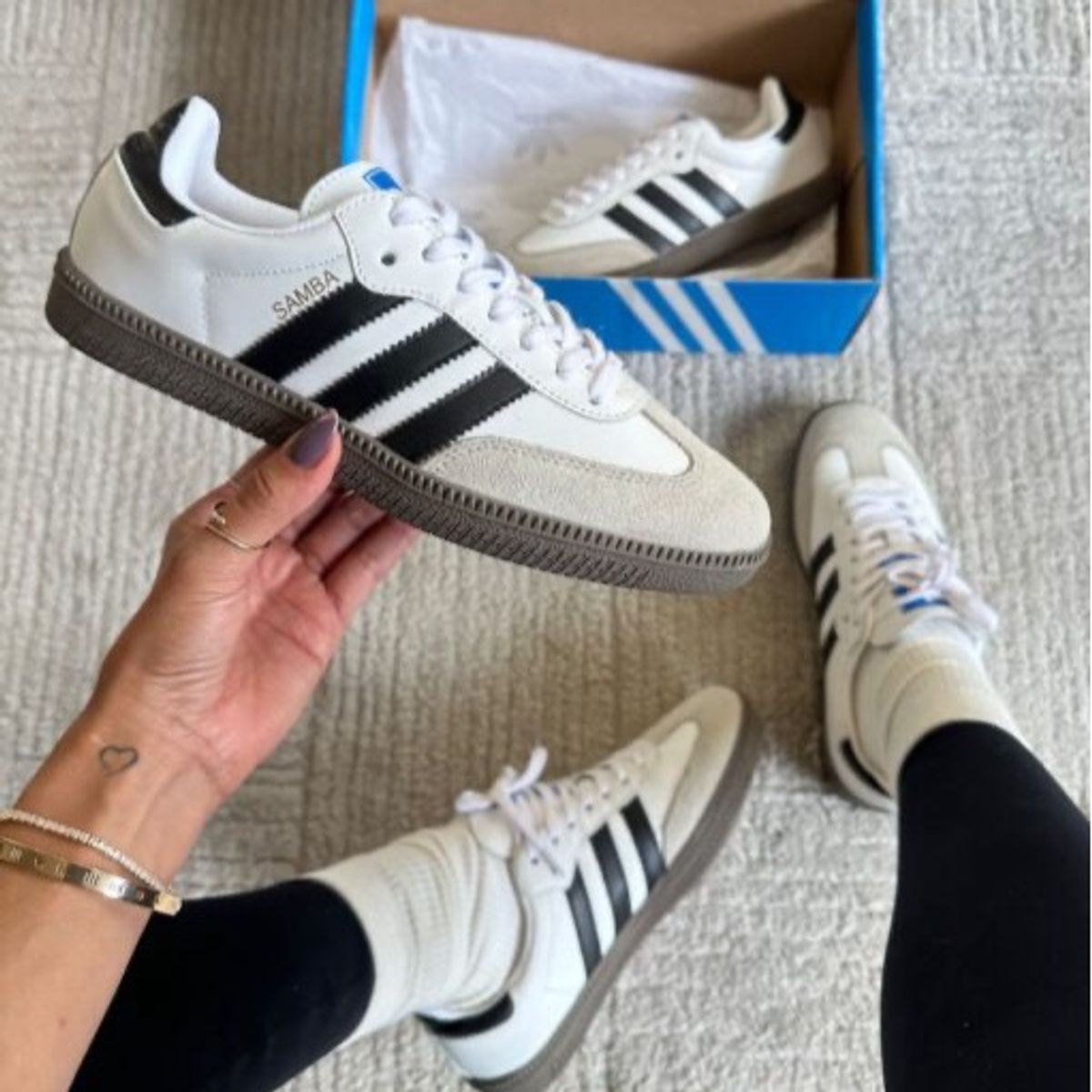 Adidas Samba Couro Legítimo 34 Ao 39 | Tênis Feminino Adidas Nunca ...