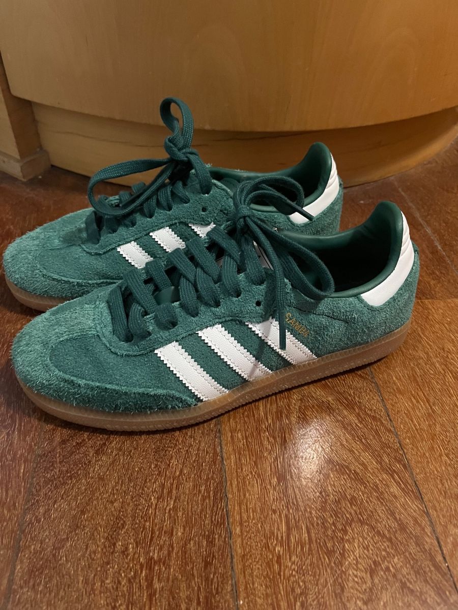 Adidas Samba Verde de Veludo | Tênis Feminino Adidas Usado 86875373 ...