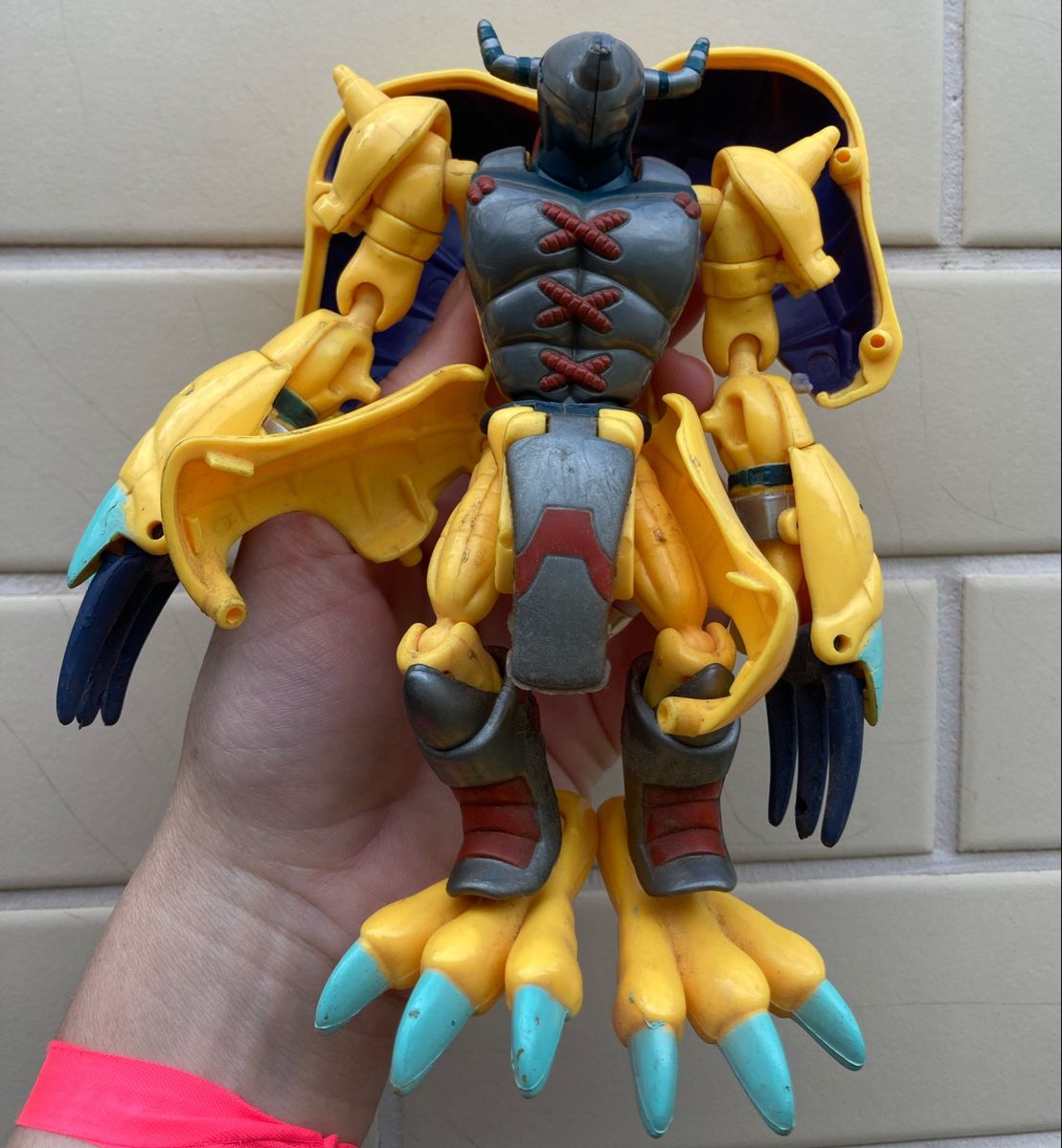 Agumon e Wargreymon Digimon Adventure, Linha Digivolving. Anos 90 ...