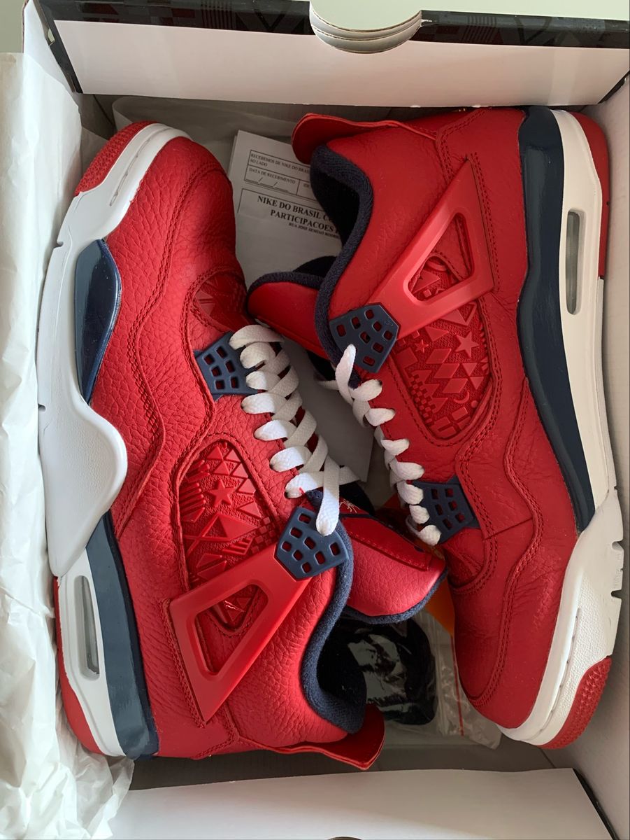 Air Jordan 4 Gym Red Fiba | Tênis Masculino Air Jordan Usado 78894483 ...