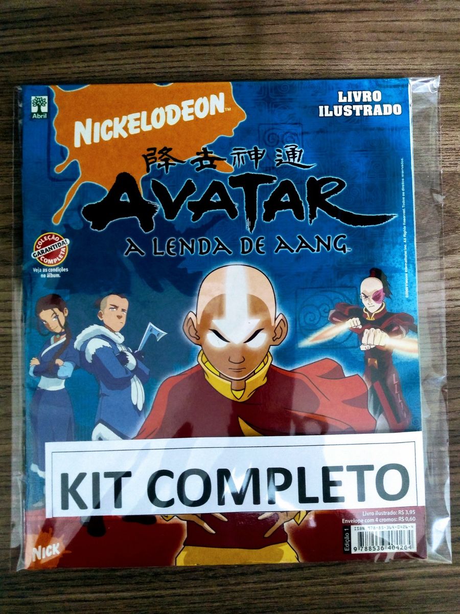 Album de Figurinhas Avatar a Lenda de Aang 2008 Completo ( Colado ...