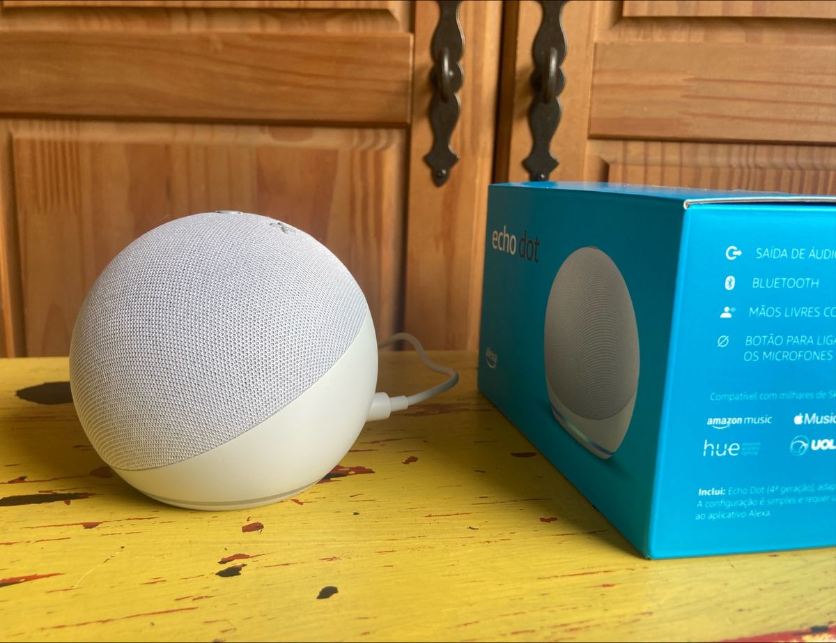 Alexa Echo Dot 4th Gen Inteligência Artificial Glacier White | Item ...