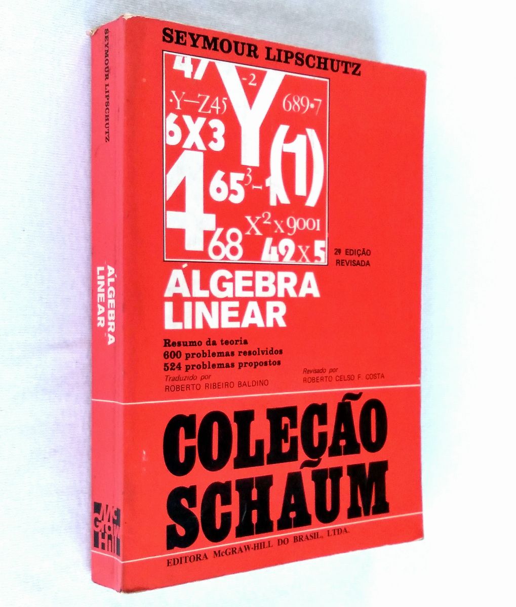 Álgebra Linear - Coleção Schaum - 2ª Edição - Seymour Lipschutz | Livro ...