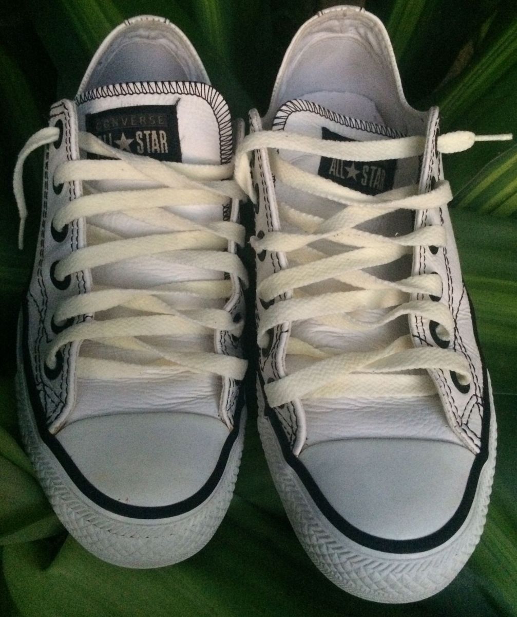 Ali Star em Couro Branco | Tênis Feminino All Star Usado 15407755 | enjoei