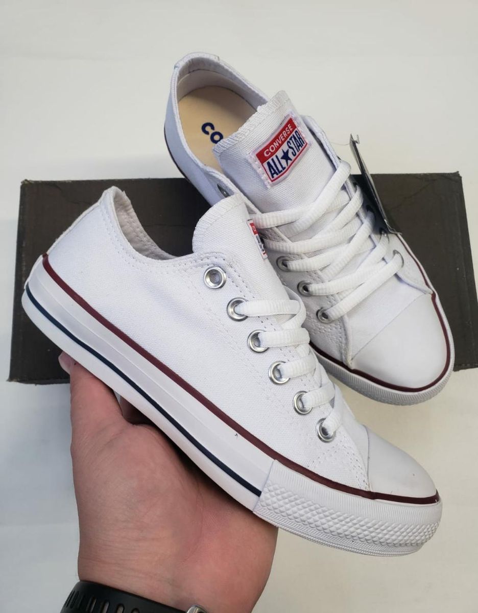 All Star Cano Baixo Branco / Palmilha de Gel | Tênis Feminino All Star ...