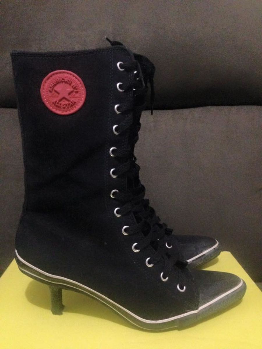 All Star Cano Longo e Salto Fino | Tênis Feminino All Star Usado ...