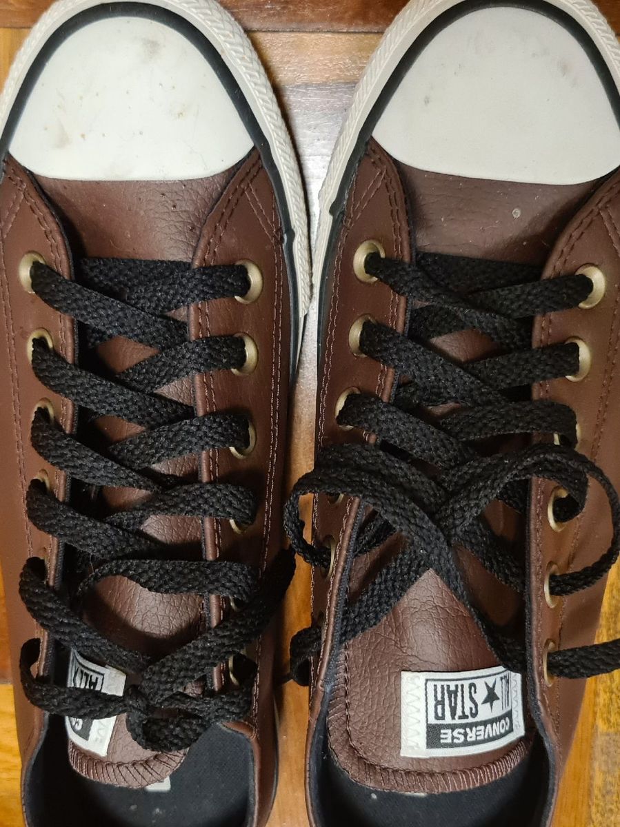 All Star Cinverse Couro Marrom | Tênis Feminino All Star Converse Usado ...