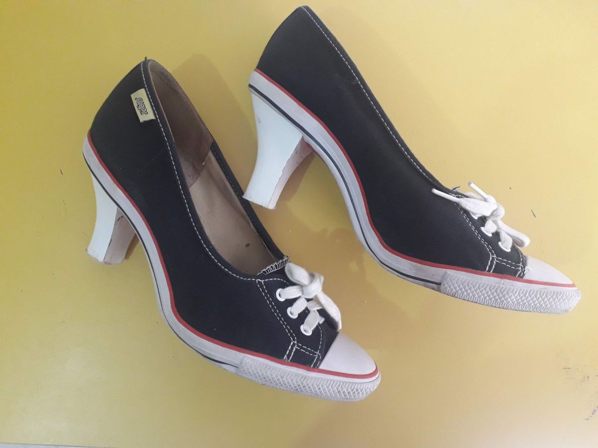 All Star de Salto Preto | Sapato Feminino Sugar Usado 40706510 | enjoei