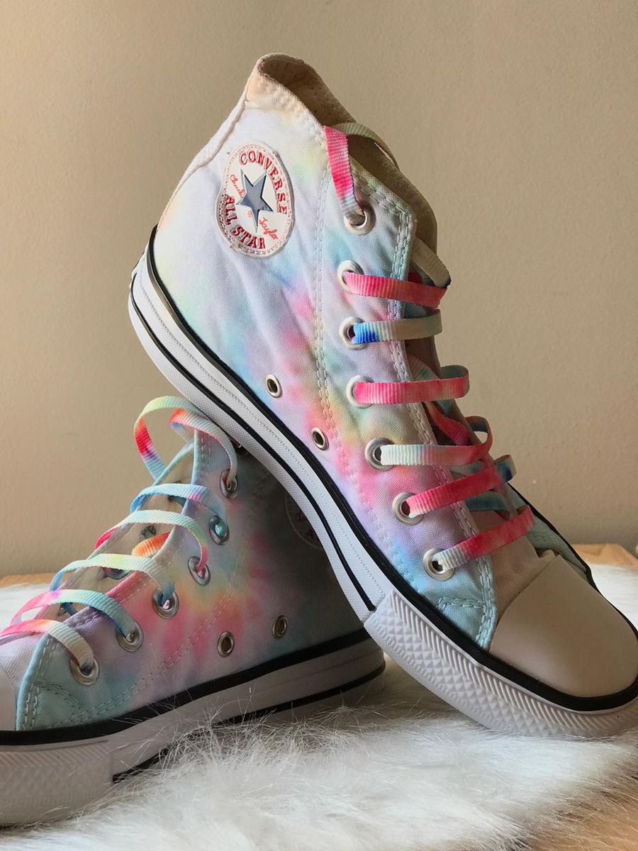 All Star Tie Dye Colorido | Tênis Feminino Converse Usado 47032442 | enjoei