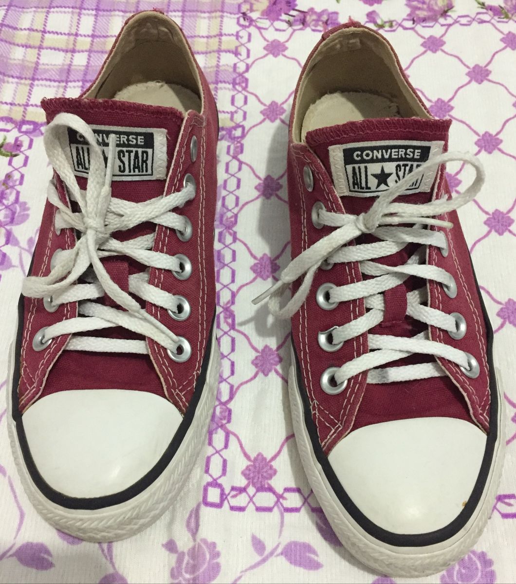 All Star Vinho Original | Tênis Feminino All Star Usado 55285326 | enjoei