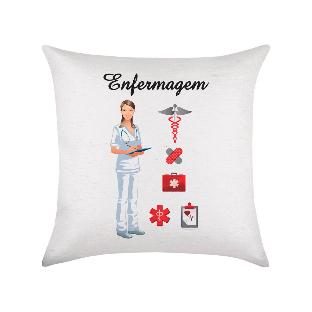 Almofada Antialérgica 40x40 Profissoes Enfermagem | Item de Decoração ...