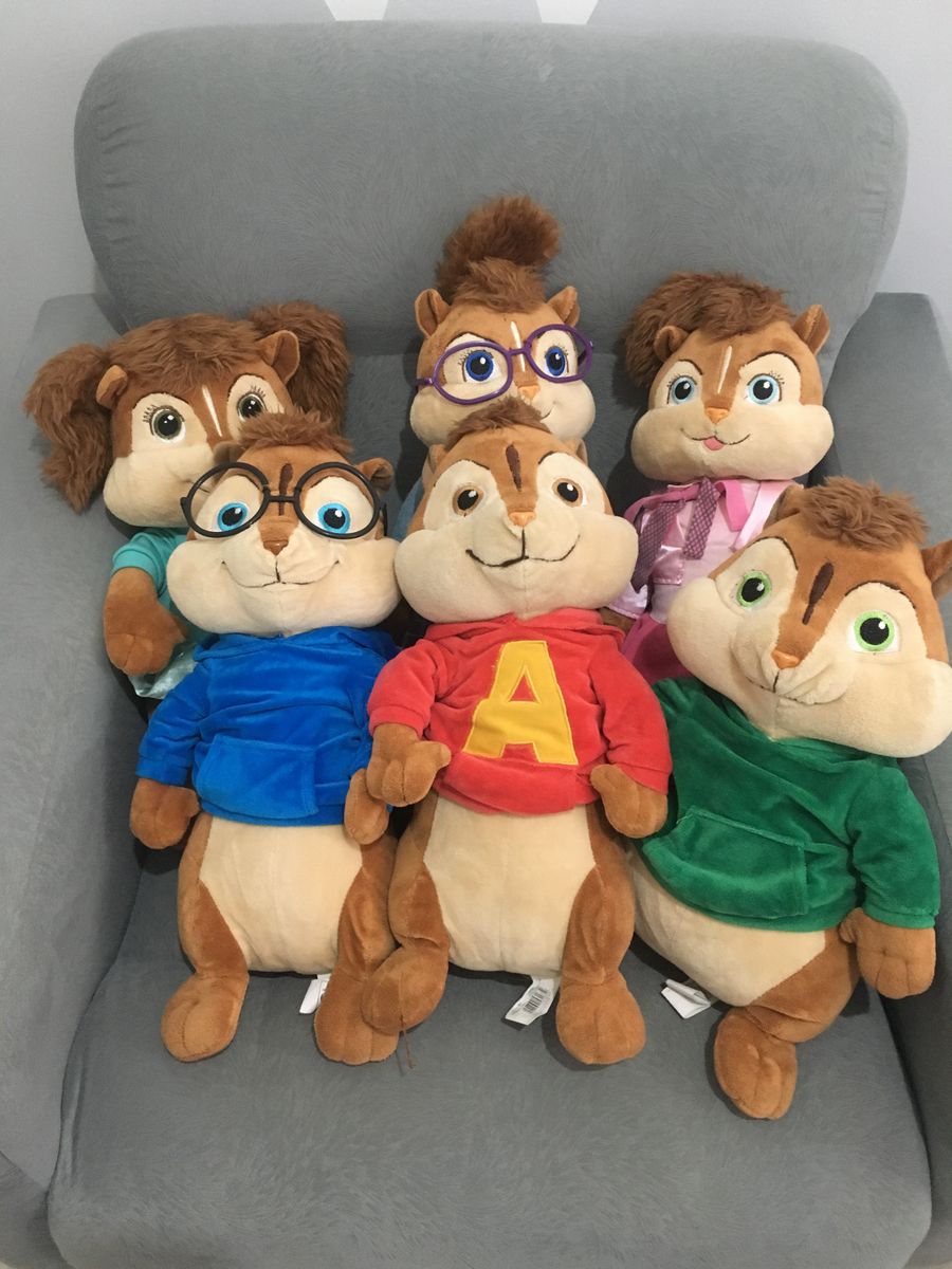 Alvin e Os Esquilos + Esquiletes | Pelúcia Usado 58475727 | enjoei