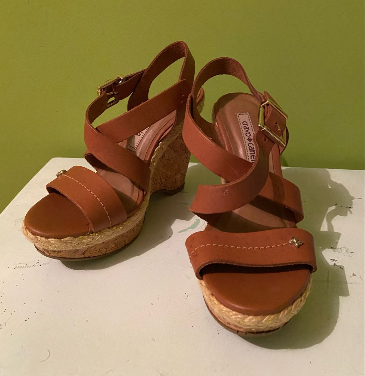 Anabella Cravo e Canela | Sandália Feminina Cravo E Canela Usado ...