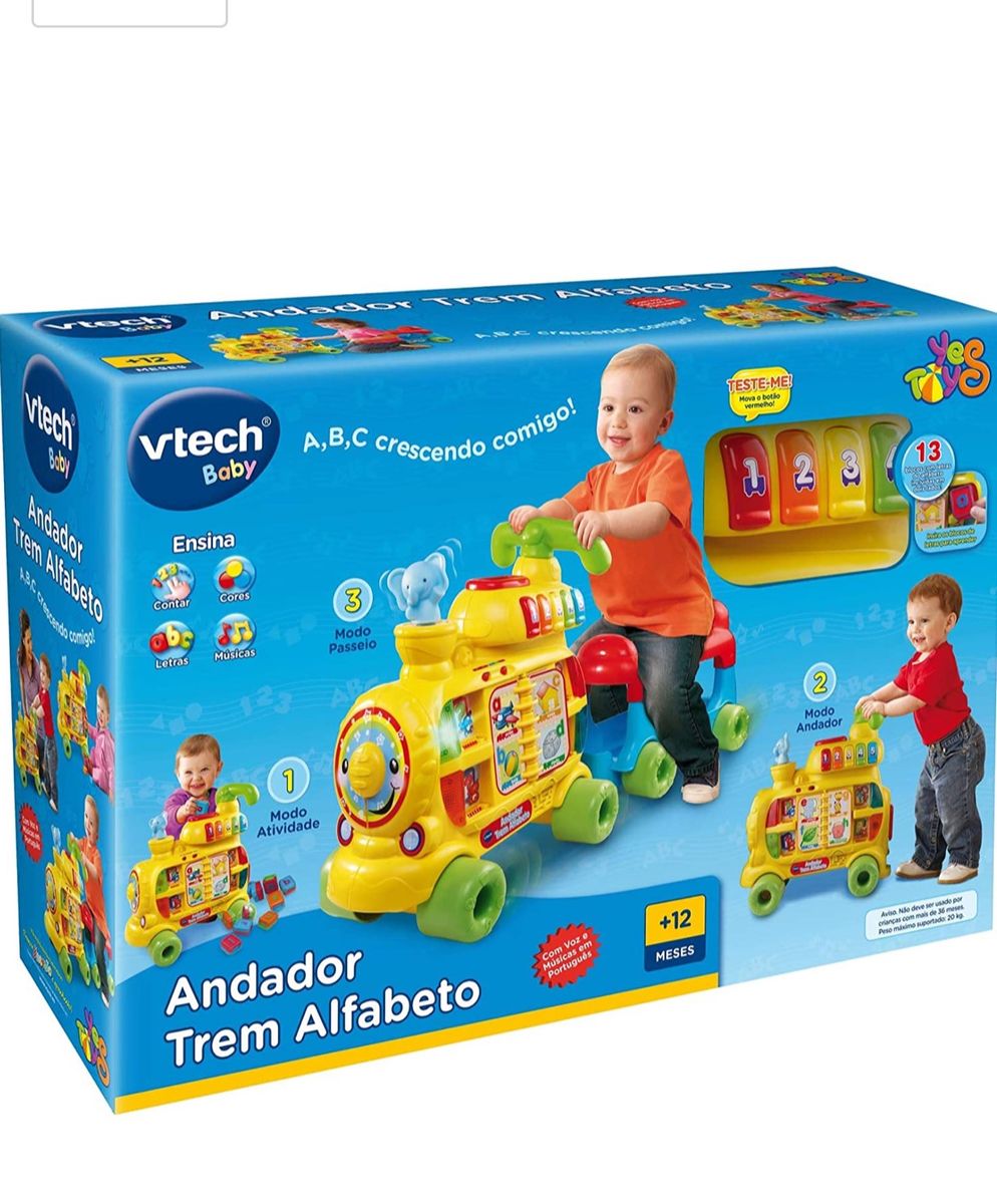 Andador Trem Alfabeto Vtech | Andador Infantil Vtech Usado 43029100 ...