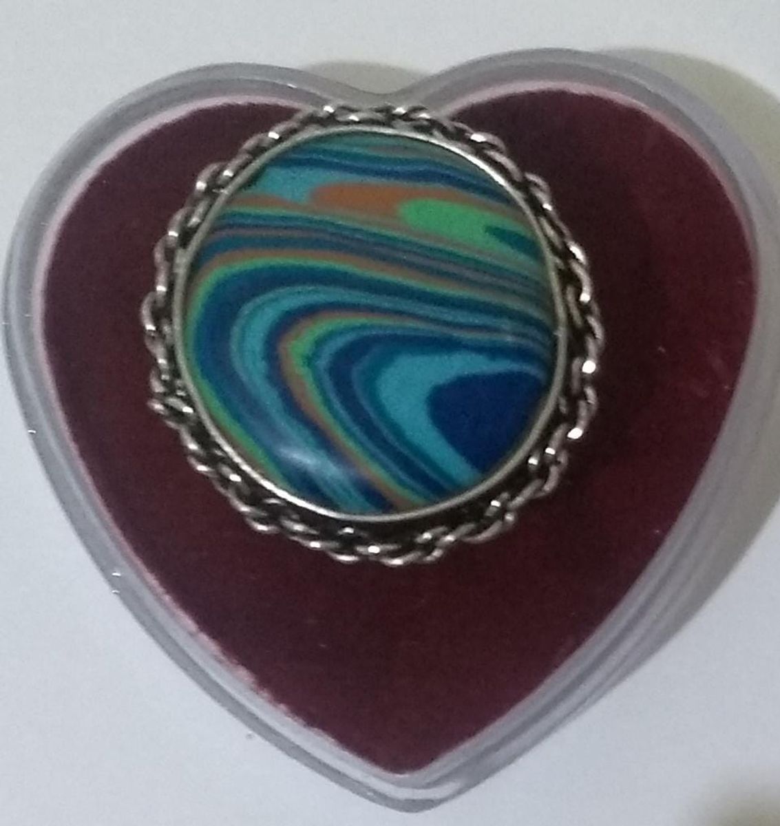 Anel Artesanal de Prata 925 e Pedra Preciosa Calsilica Arco Íris Aro 20 ...