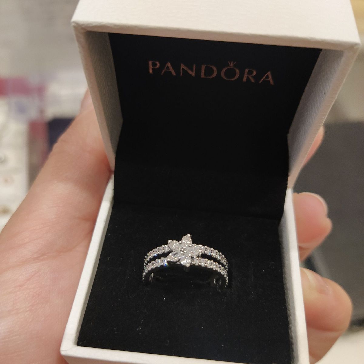 Anel Duplo Flor Pandora | Jóia Feminina Pandora Nunca Usado 62873083 ...